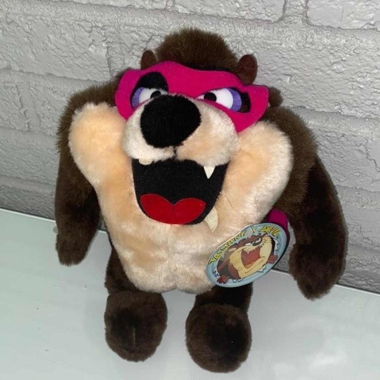 Vintage 1992 Taz hero collectable toy with mask and... - Depop