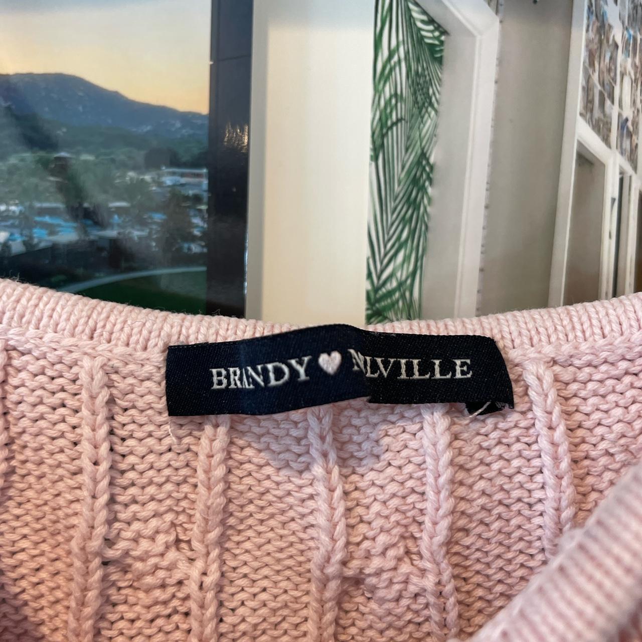 baby pink knitted brandy tank - one size - barely... - Depop