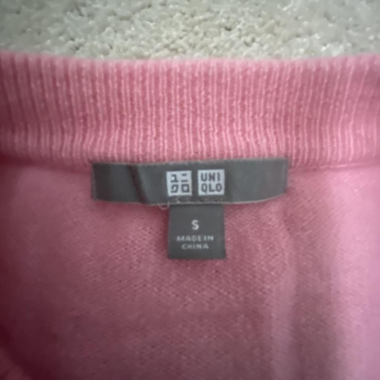 100 % cashmere baby pink jumper from Uniqlo. RRP... - Depop