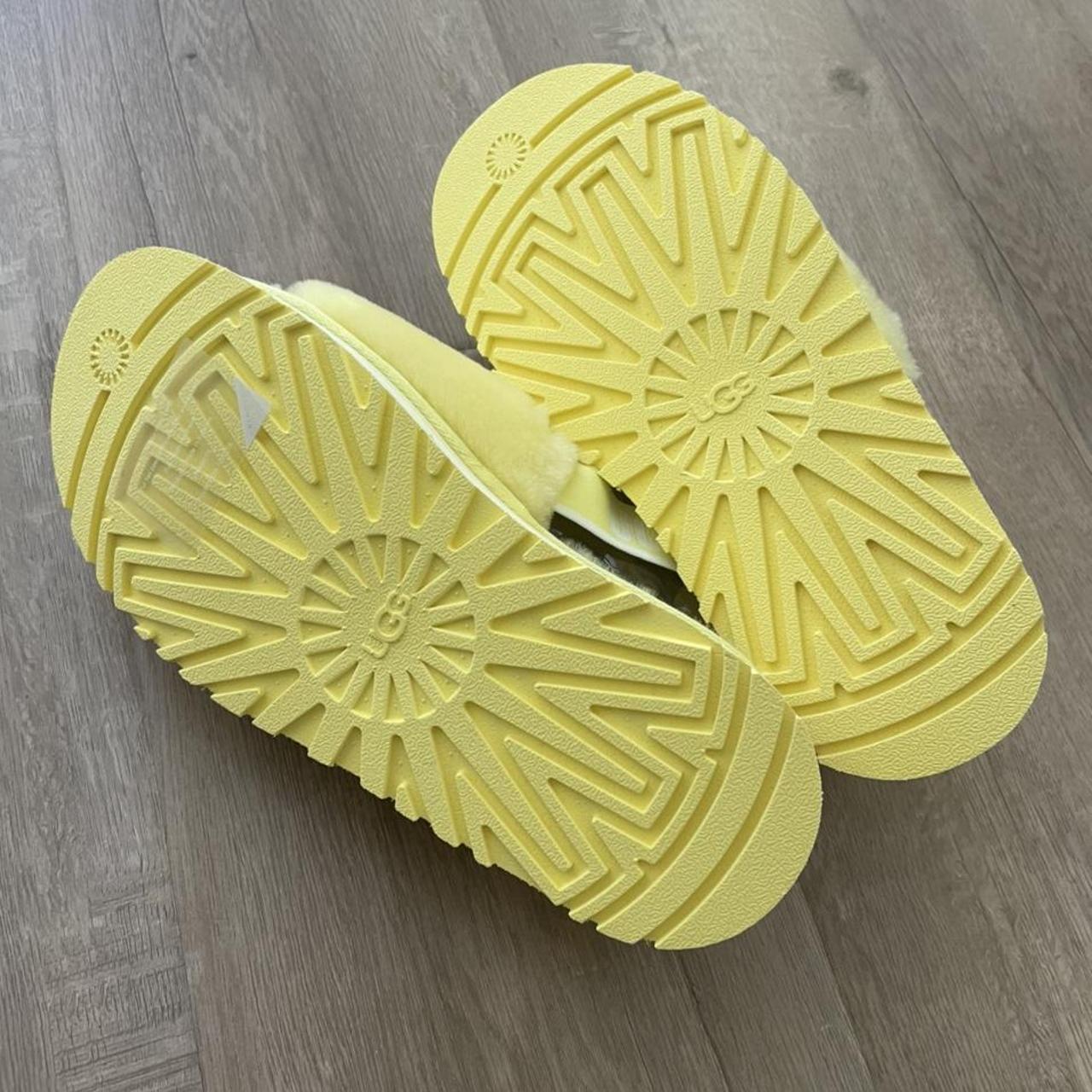 UGG Women's Yellow Slides | Depop