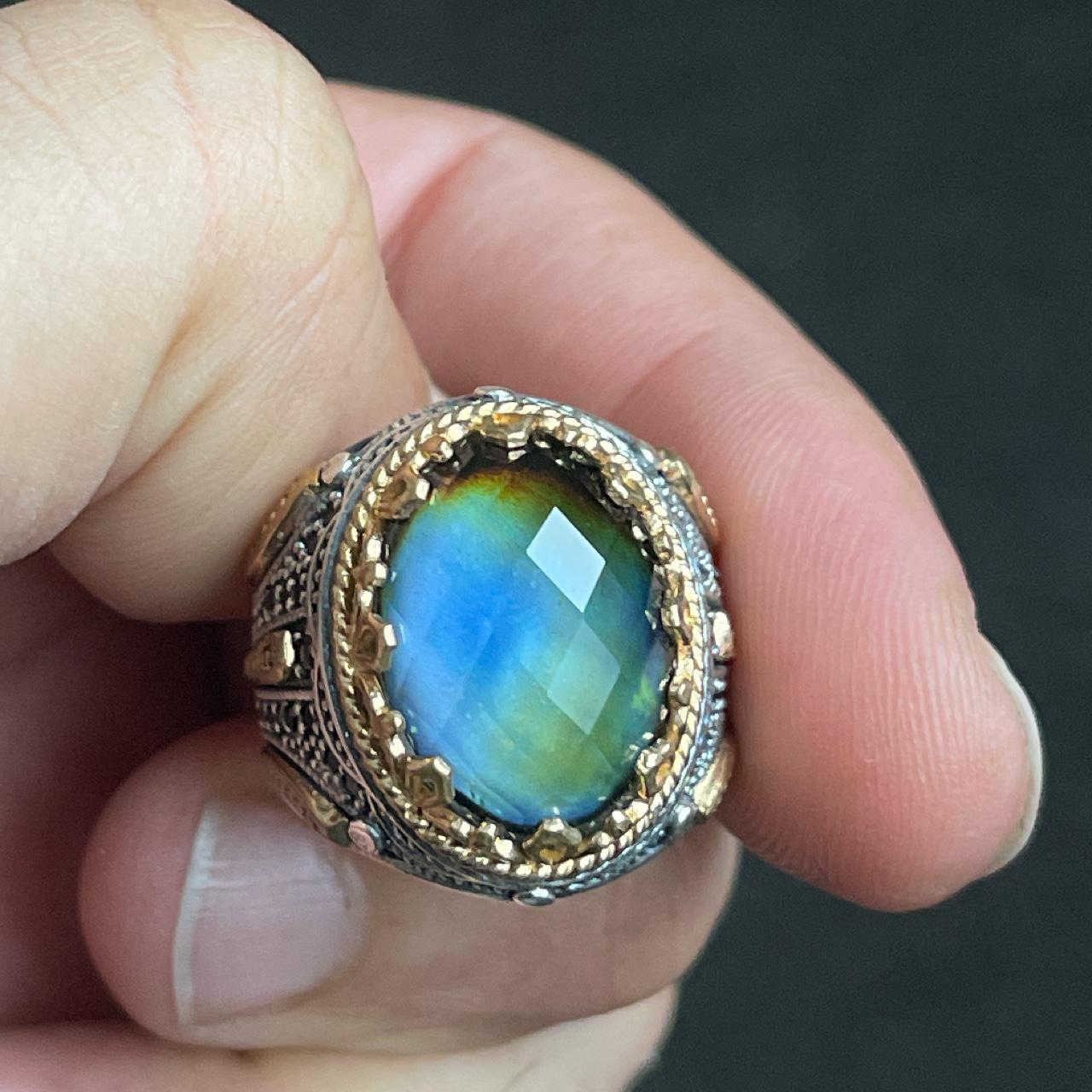 Mood stone sterling silver ring Size: 9 Weight: 13... - Depop