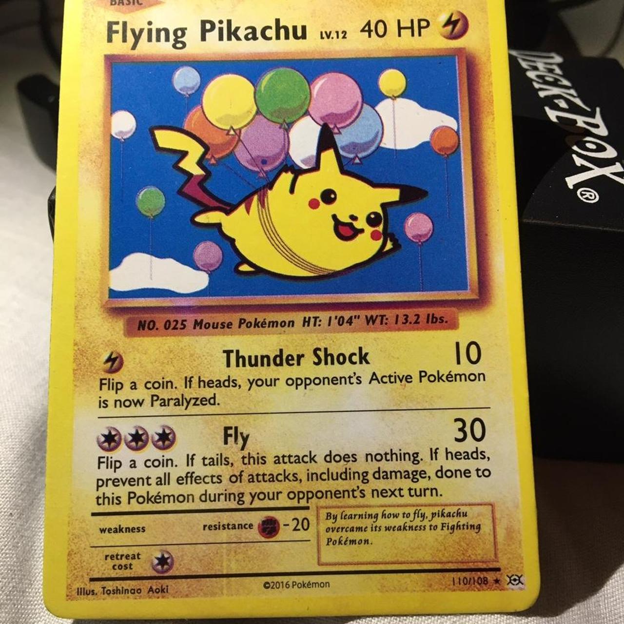 Flying Pikachu 2016 card. Good condition. #pikachu... - Depop