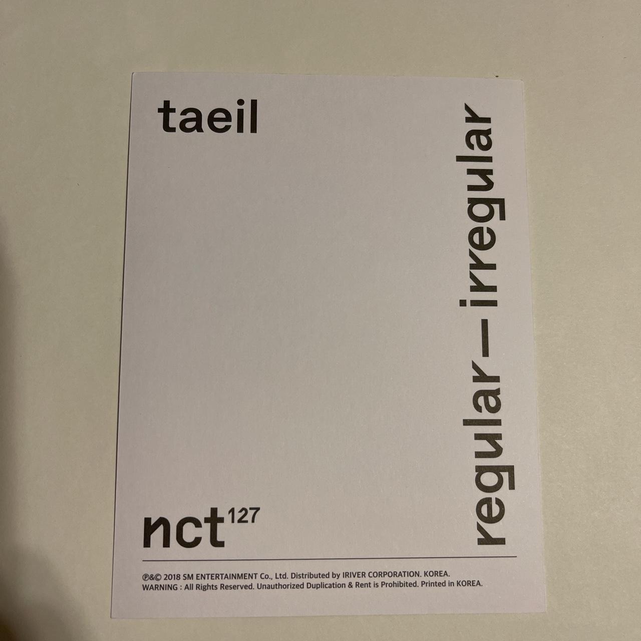 NCT 127 REGULAR IRREGULAR - Taeil Photo #KPOP #NCT... - Depop