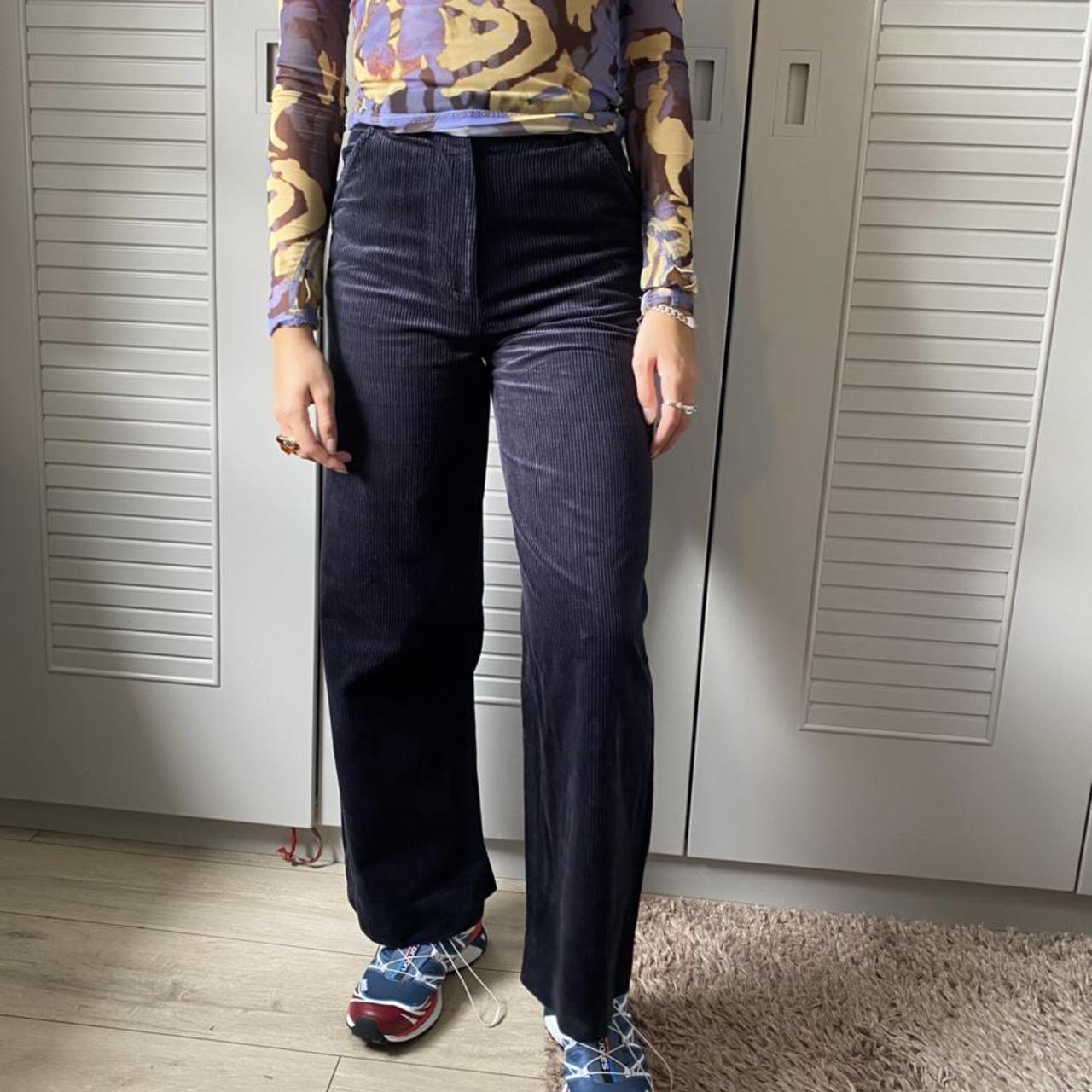 Gorgeous ARKET wide leg flared cords in amazing deep... - Depop