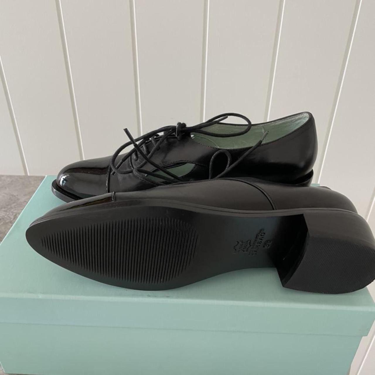 Sambag London Leather & Patent Brogue Black with... - Depop