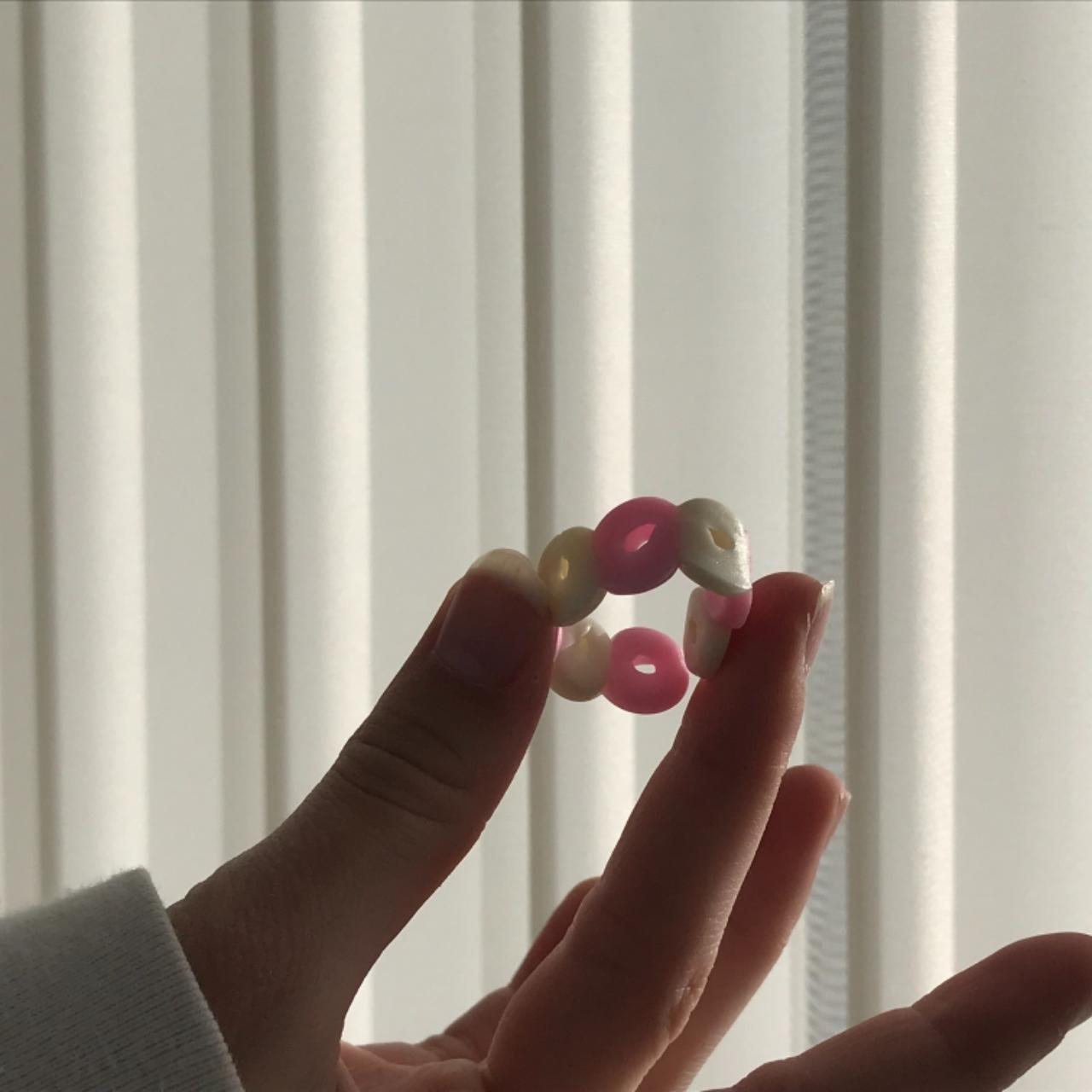 10 pack Colorful poly bead rings handmade by me you... - Depop