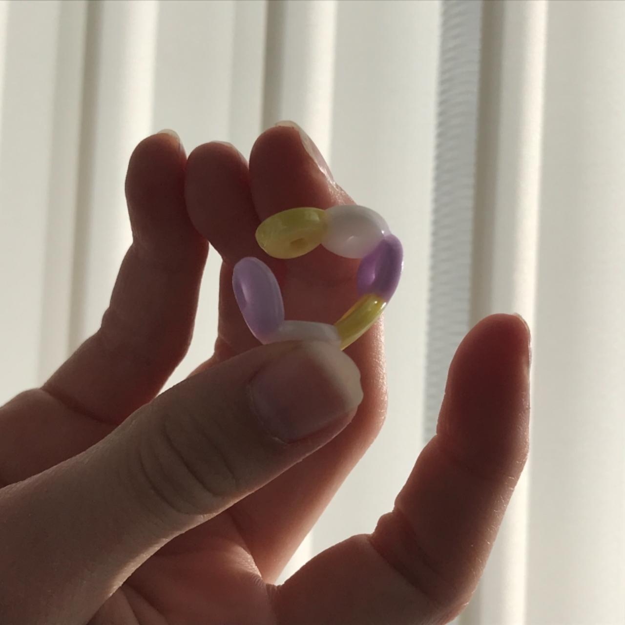 10 pack Colorful poly bead rings handmade by me you... - Depop