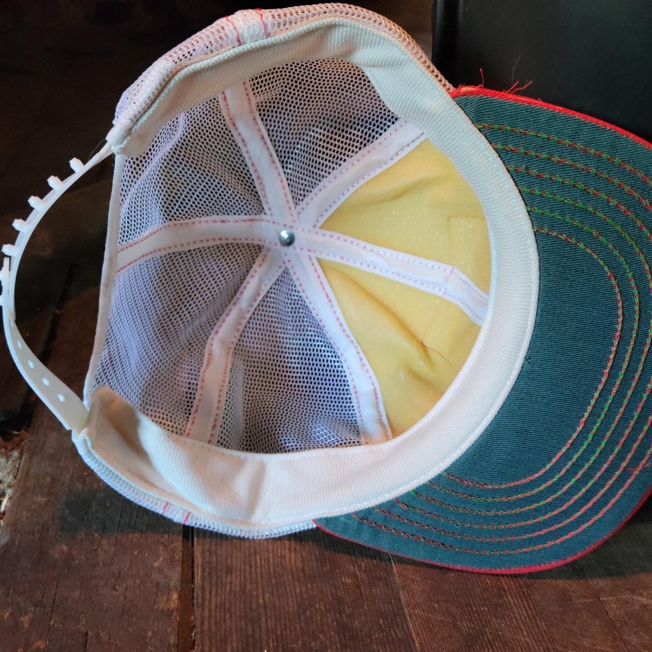 Red and White vintage trucker style State Farm... - Depop