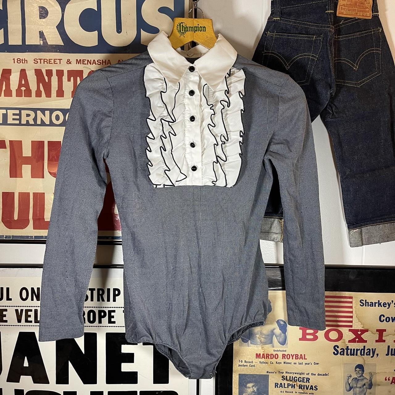 Vintage 70s / 80s Twee Style Leotard w/ Ruffles... - Depop