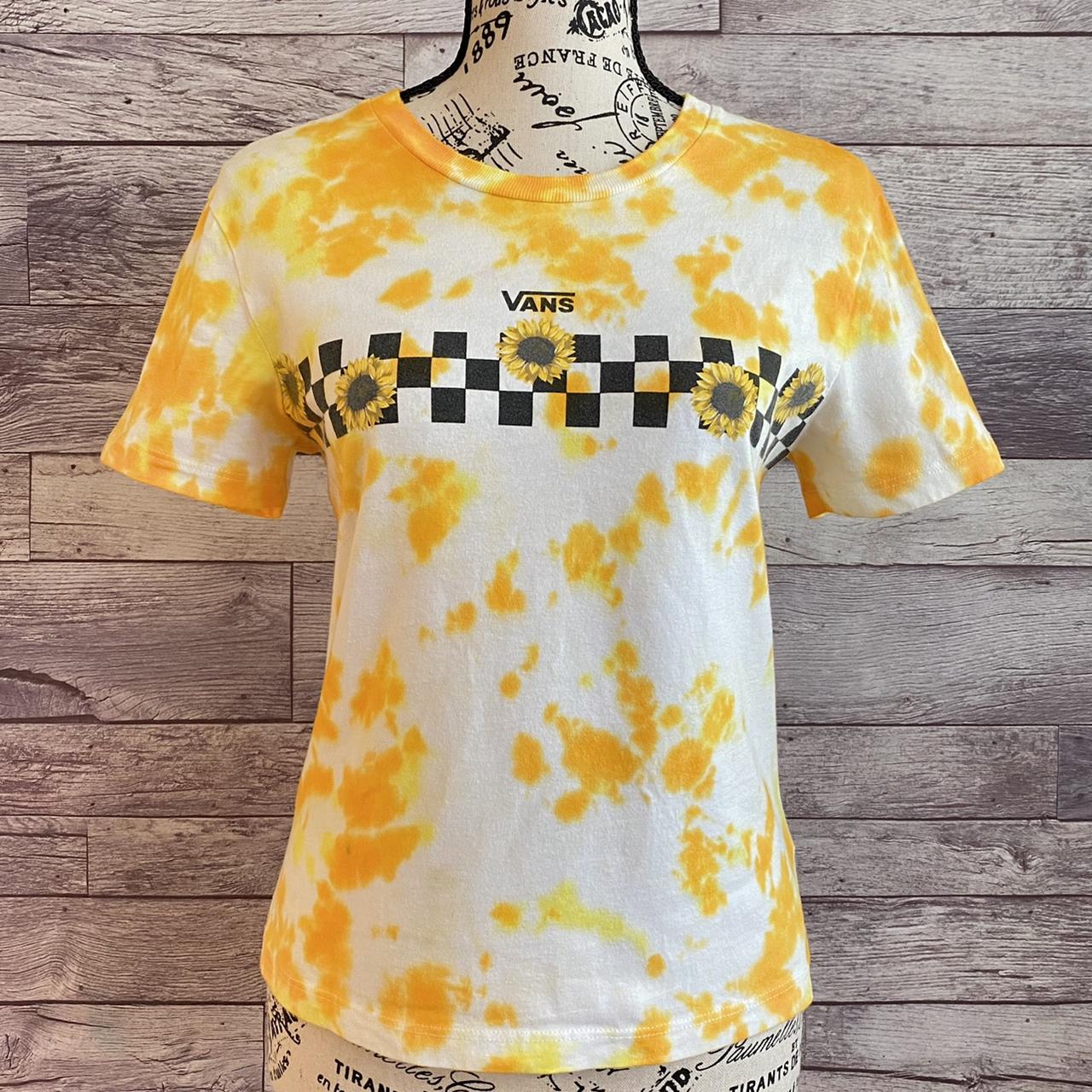 Vans Upcycled, Handmade Custom Tie Dye Sunflower &... - Depop
