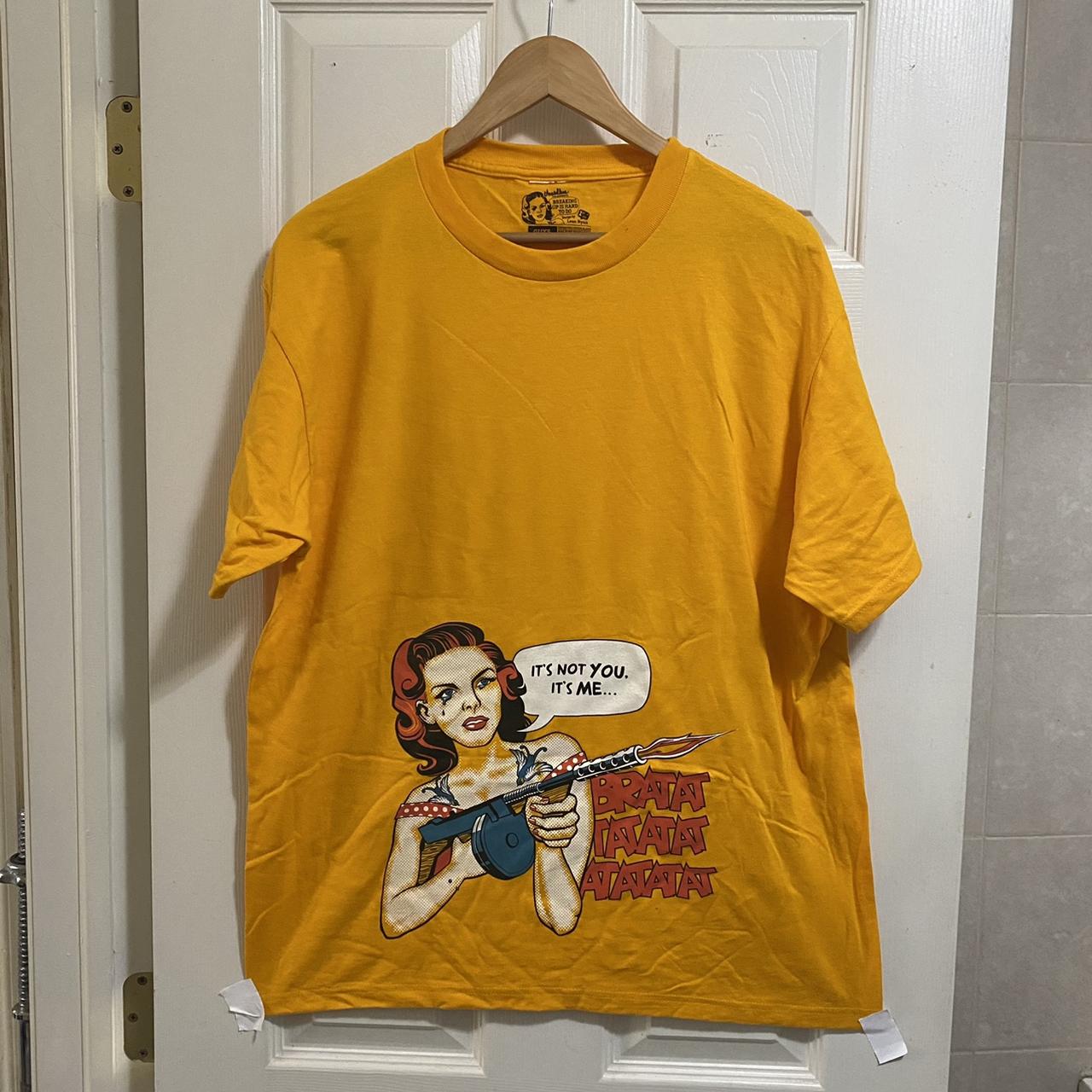Threadless brand Graphic T shirt Breaking Up Is Hard... - Depop