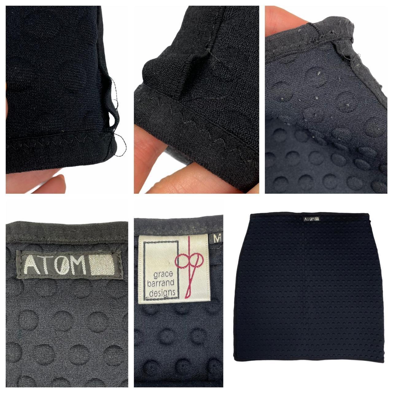 Vintage 90s cyber skirt By ATOM, in black stomatex... - Depop