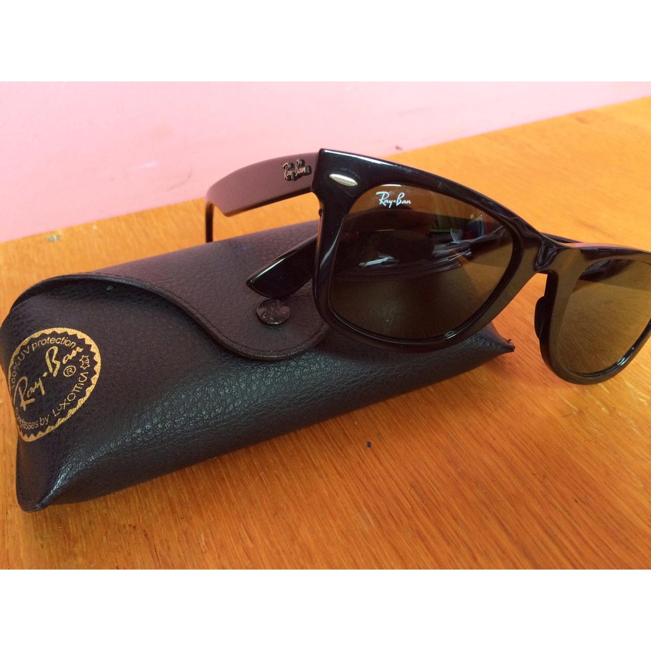 Real Ray-Ban original wayfarer black classic... - Depop