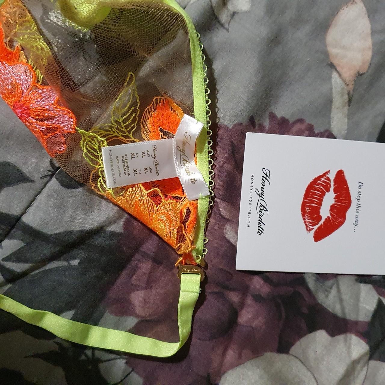 👙 Christine neon bra and thong set 📏 14D XL ⚡ EUC -... - Depop