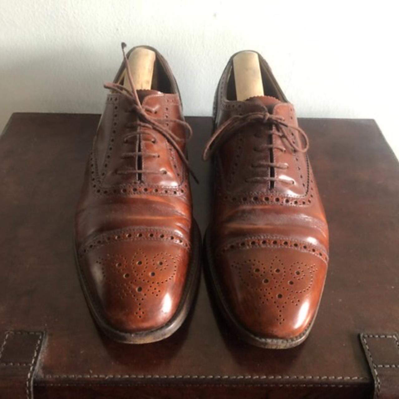 Loake size 9, semi brogue, excellent condition - Depop