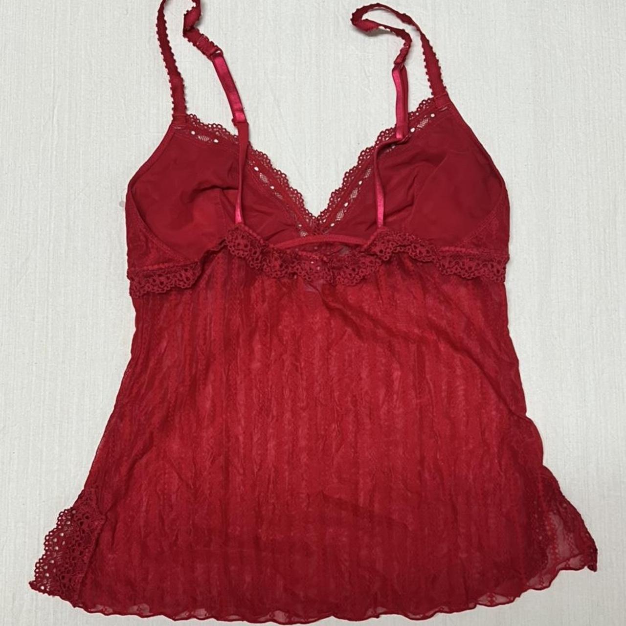 Sheer mesh and lace cami top Side slit details NWOT,... - Depop