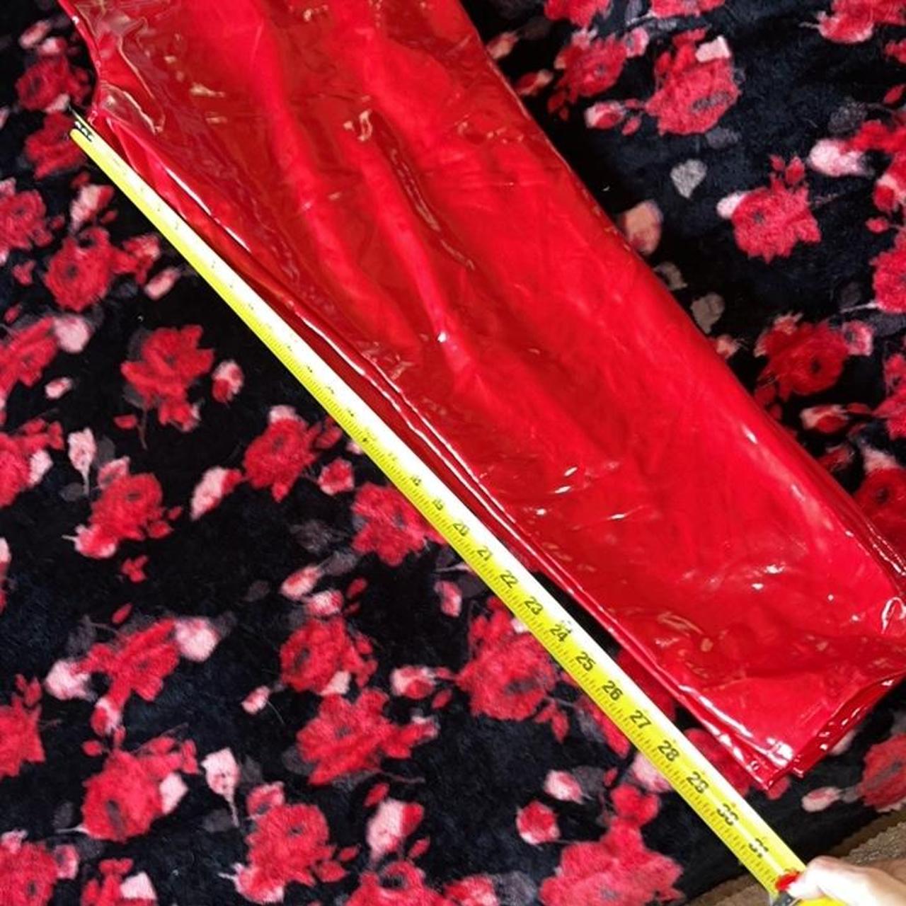 Fashion Nova patent leather red vinyl pants size 1X... - Depop