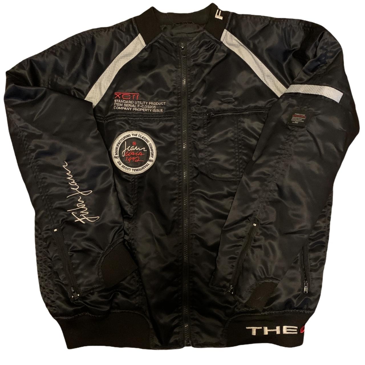 Vintage FUBU bomber jacket with cool accents and... - Depop