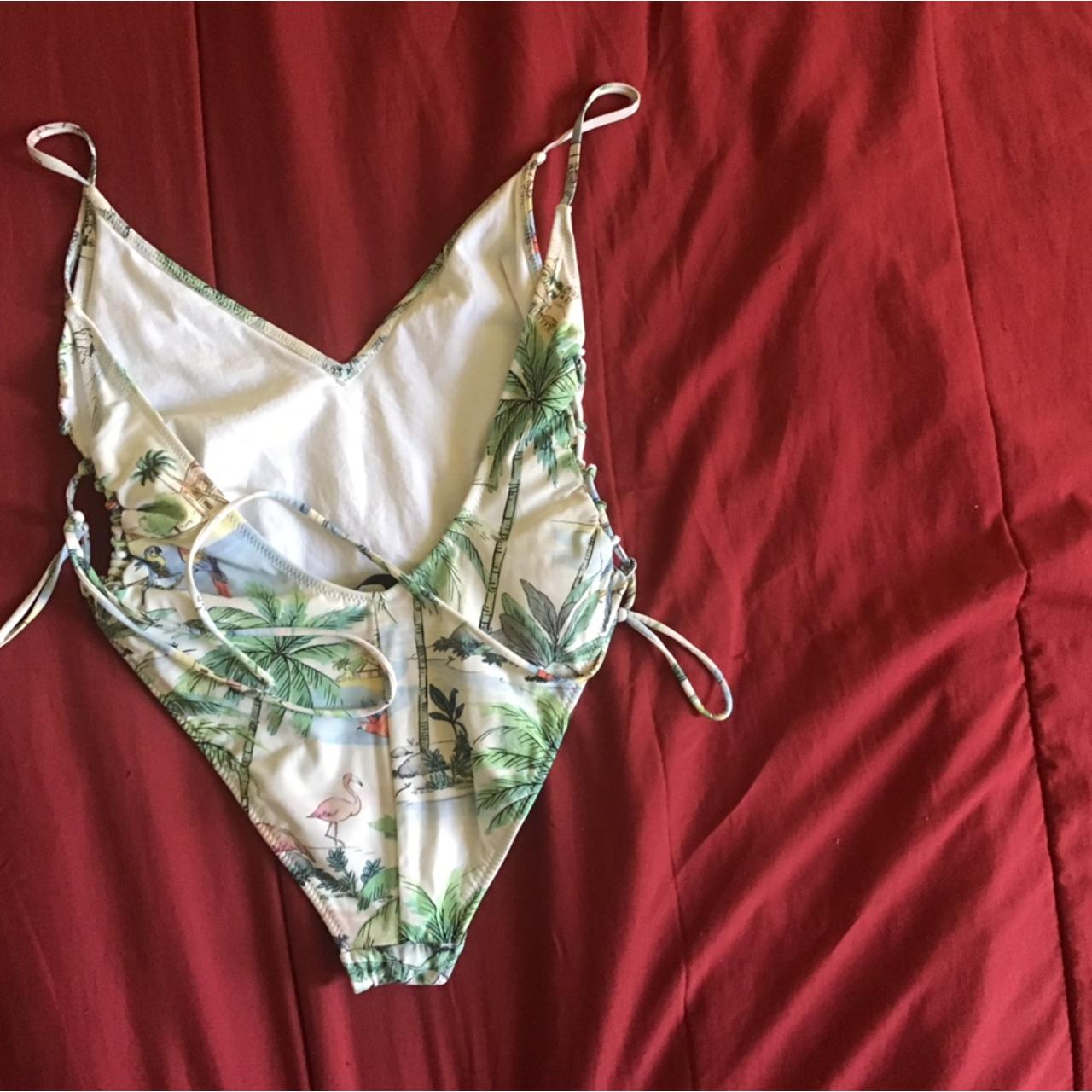 Zara 2017 Tropical One Piece Bathing Suit - Depop