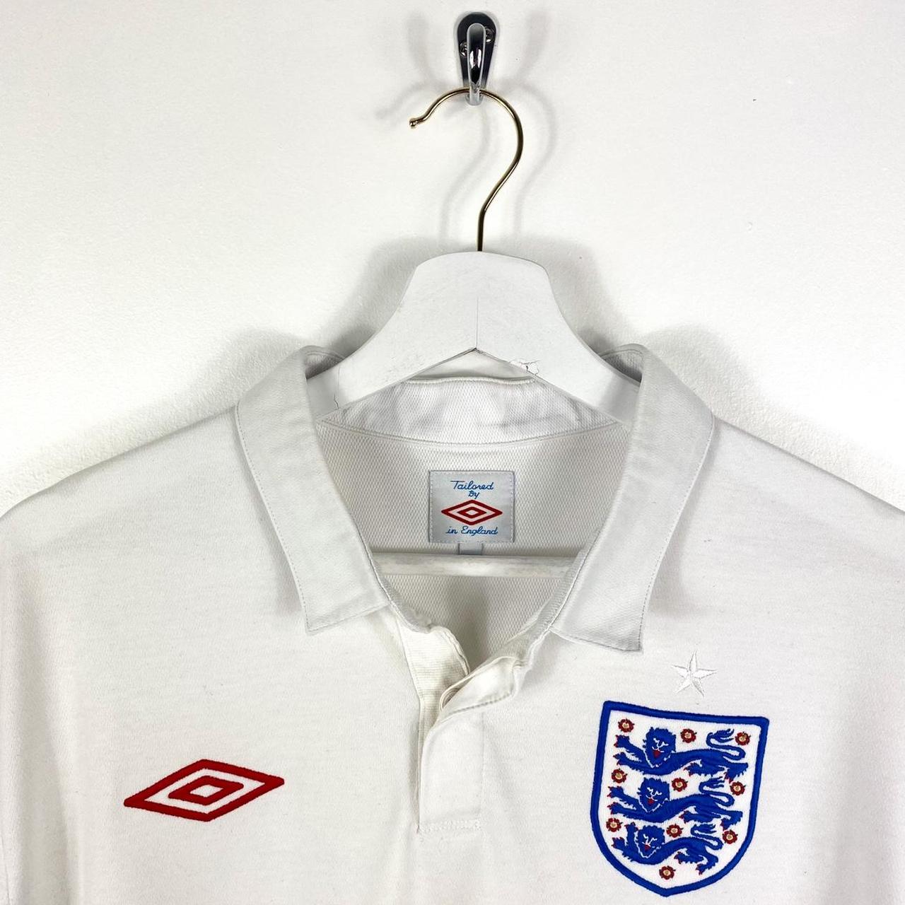 Vintage Umbro England 2010 Football Shirt Size- 42... - Depop