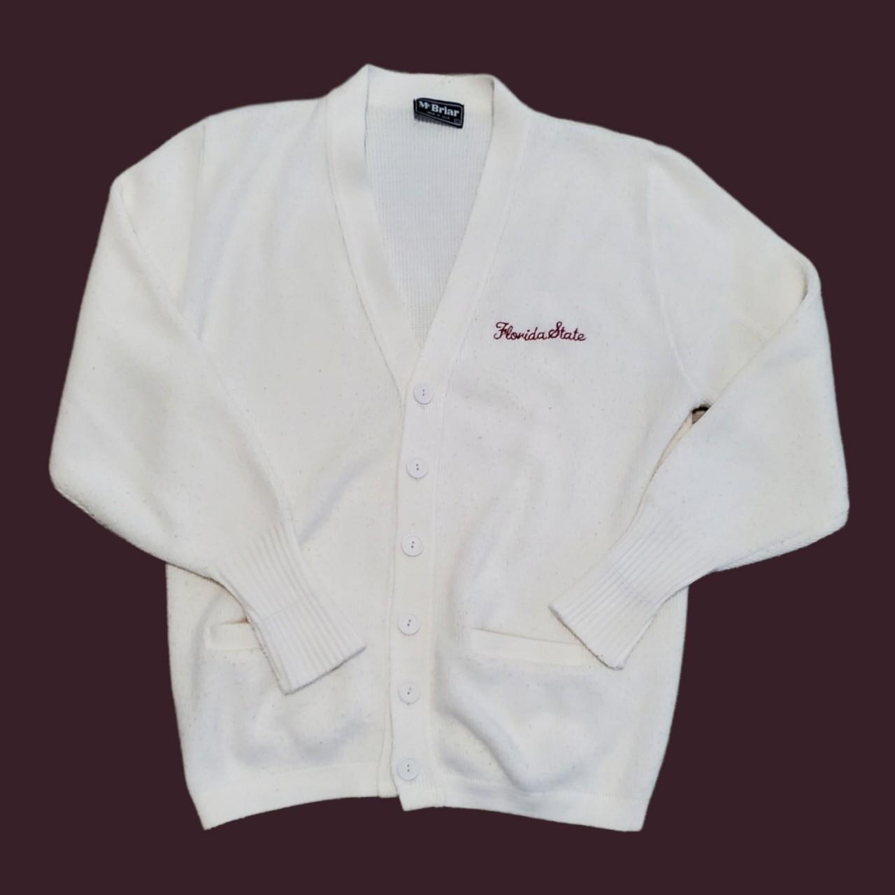 80s Florida State Fraternity Cardigan This piece is... - Depop