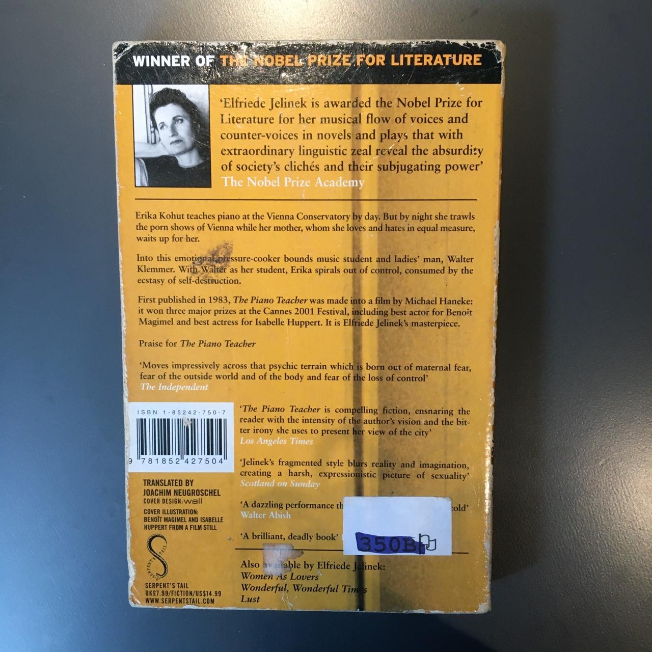 Elfriede Jelinek - The Piano Teacher A 1999... - Depop