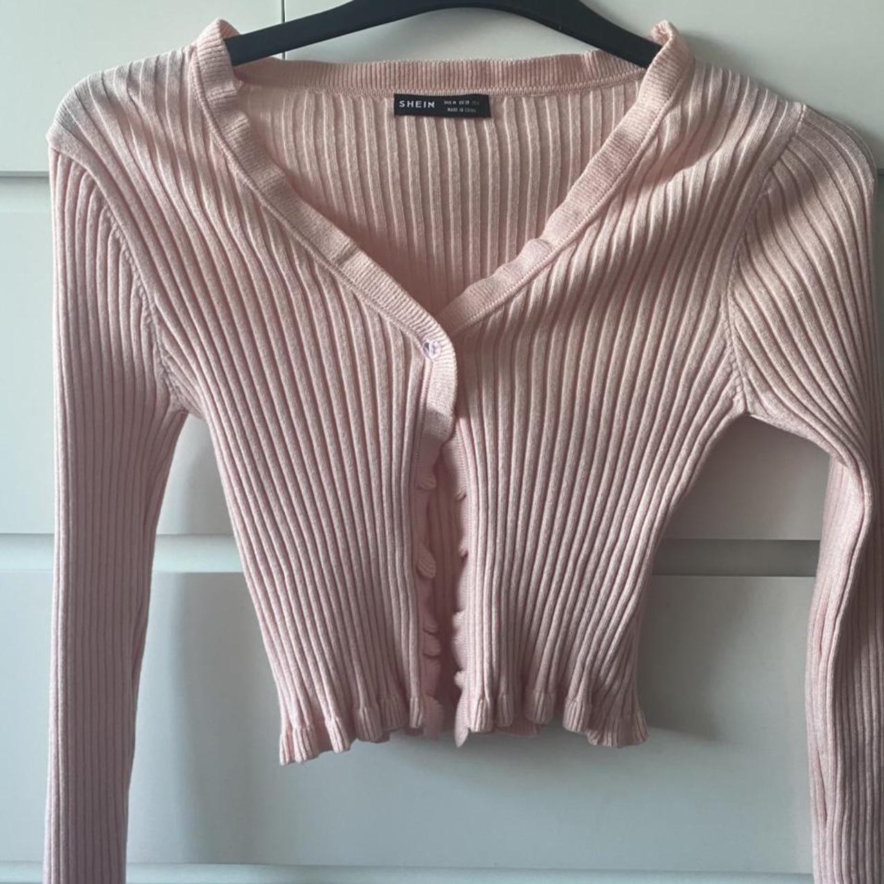 Shein baby pink cardigan - Depop