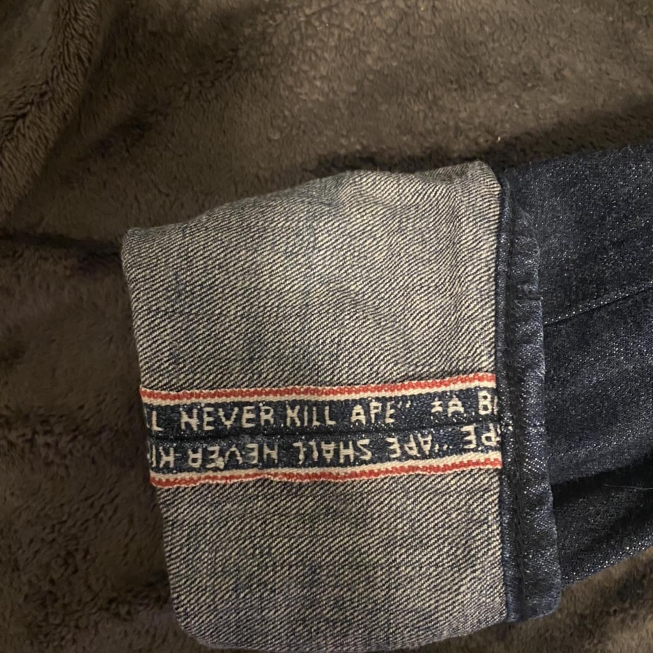 Bape x Stussy collab Raw Denim size 30 . Gained... - Depop