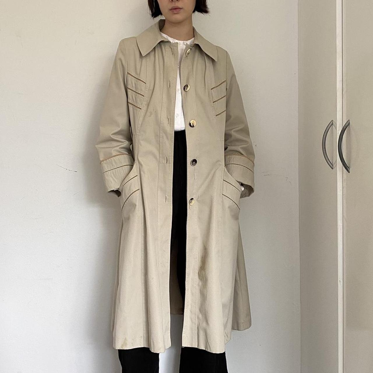 Burberry style beige trench coat Bought vintage... - Depop
