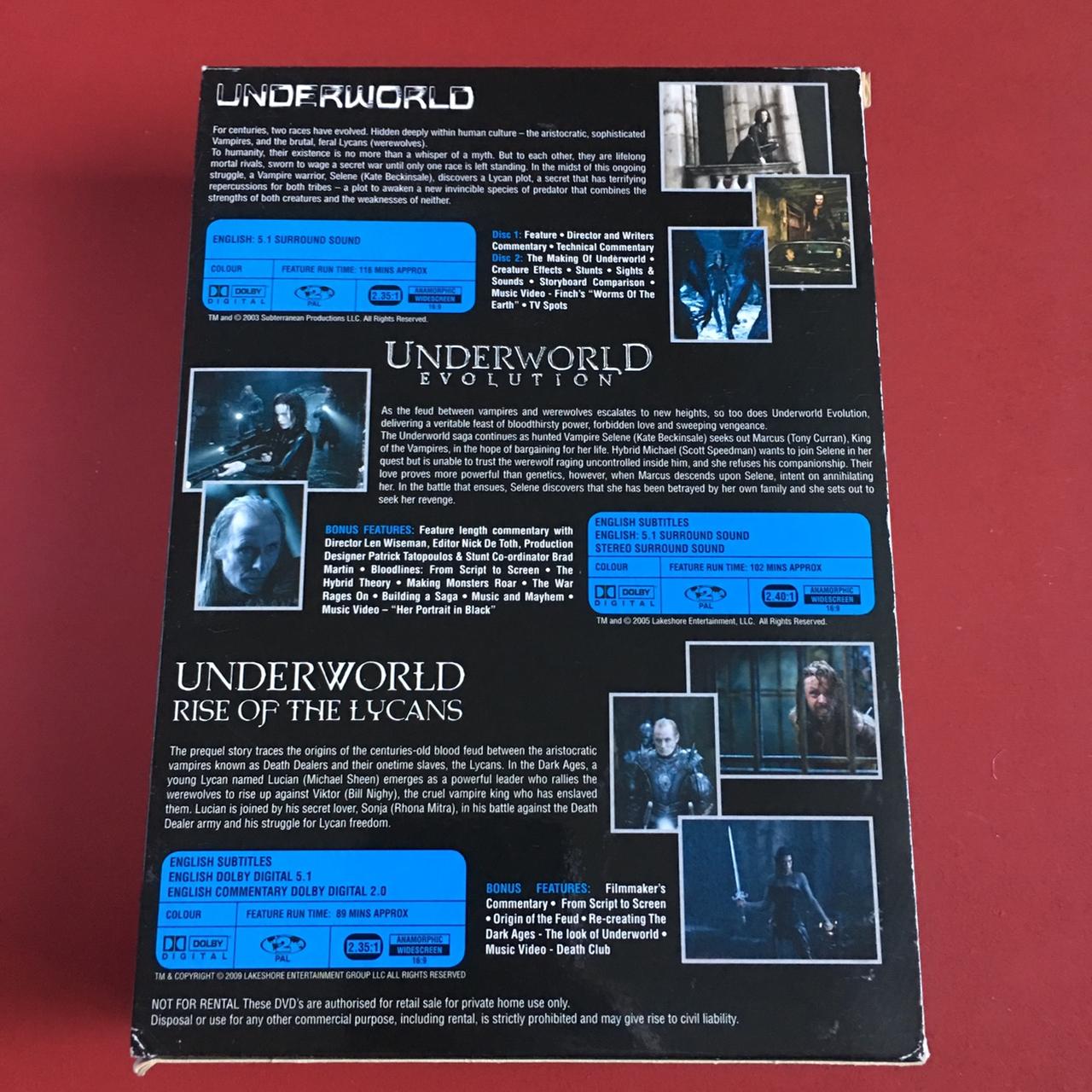 UNDERWORLD TRILOGY (BOX SET) The first 3 films in... - Depop