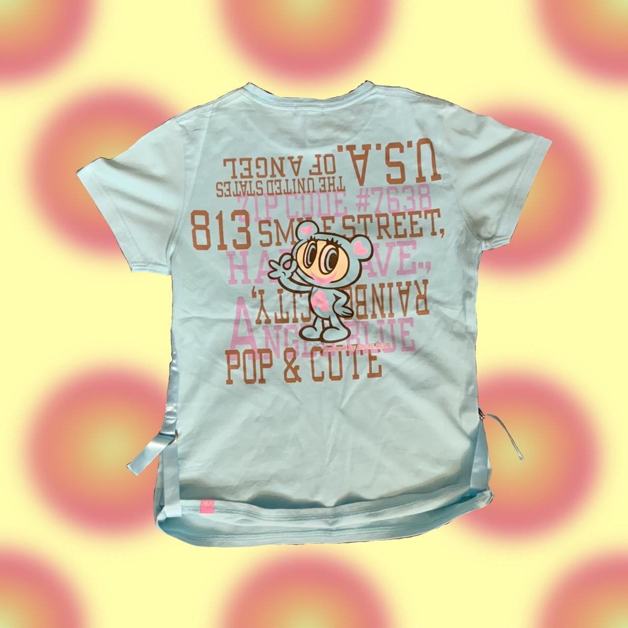 adorable angel blue tee with ribbon details ☆ i... - Depop