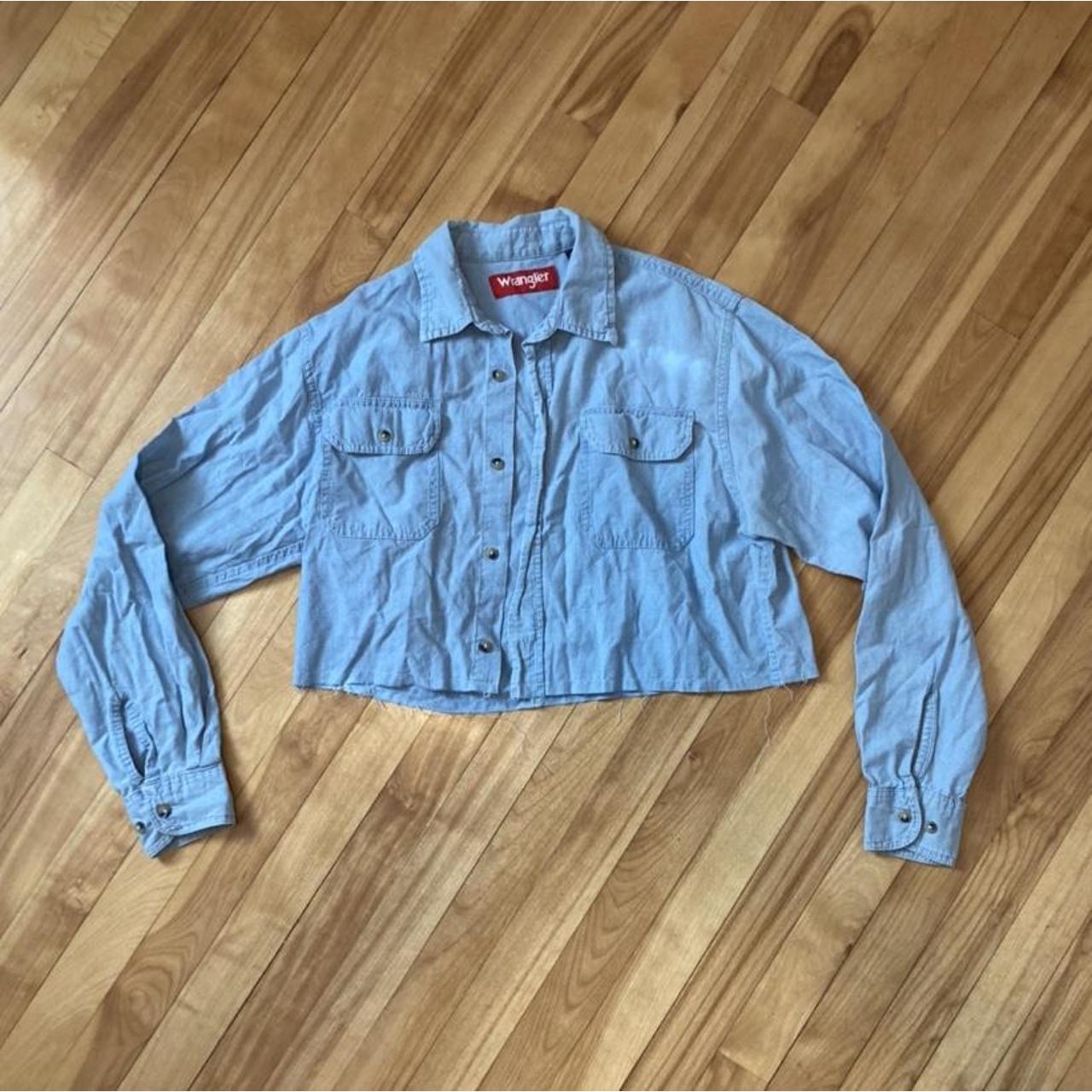 Wrangler Cropped Button Up Originally this was a... - Depop