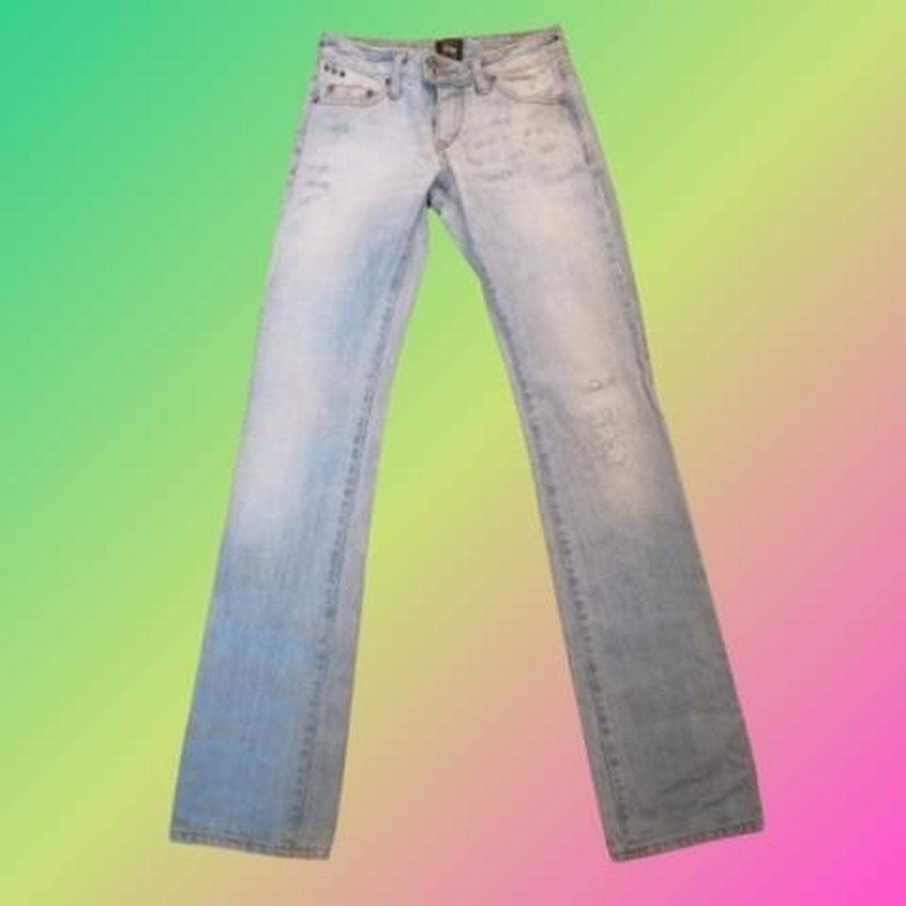 y2k 00s vintage parasuco cult light wash distressed... - Depop