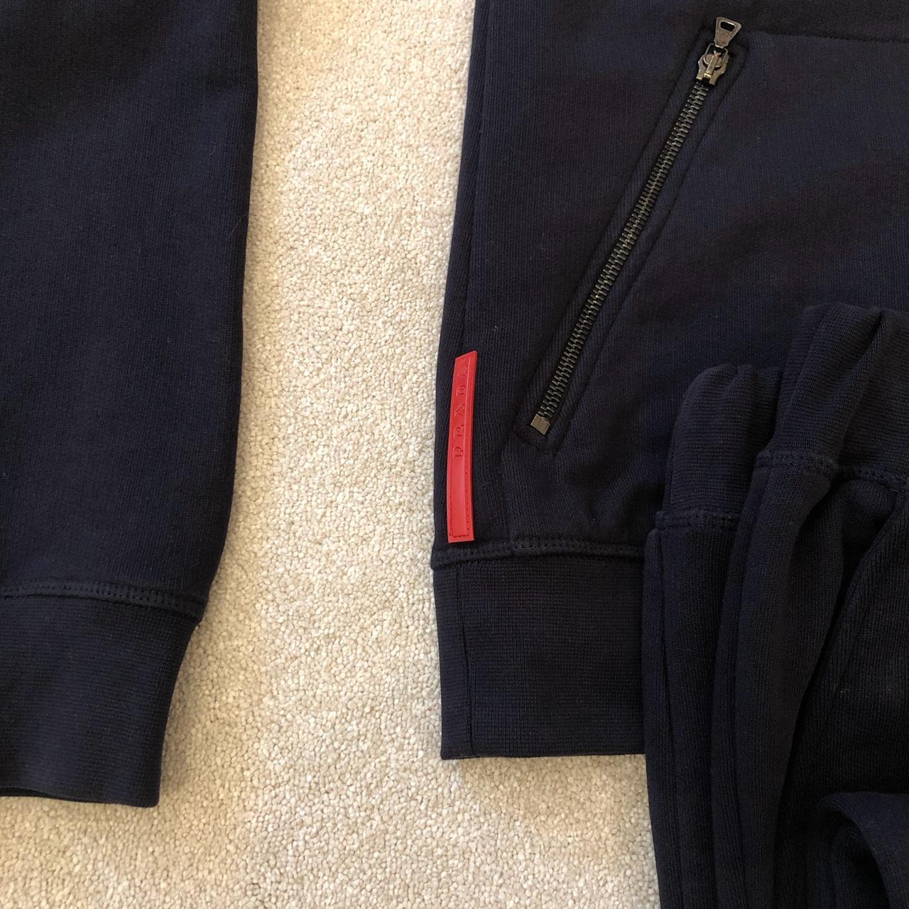 Prada mens navy tracksuit like new condition worn... - Depop