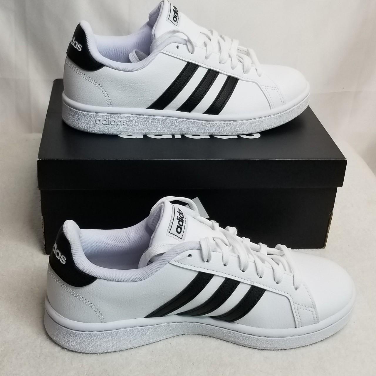 Adidas Men's Black and White Trainers | Depop
