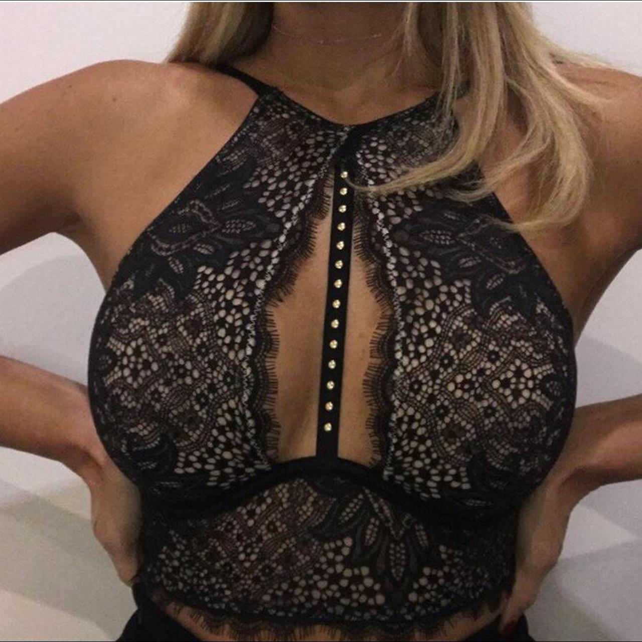 Victoria Secret Black Lace Bra Size 32c Brand New Depop