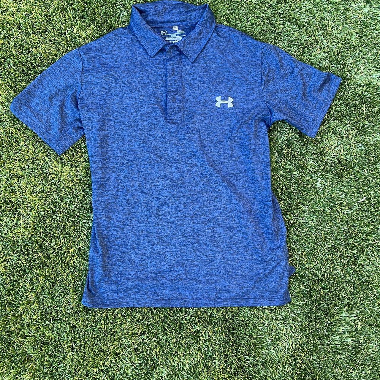Under Armour Men's Blue and Navy Polo-shirts | Depop
