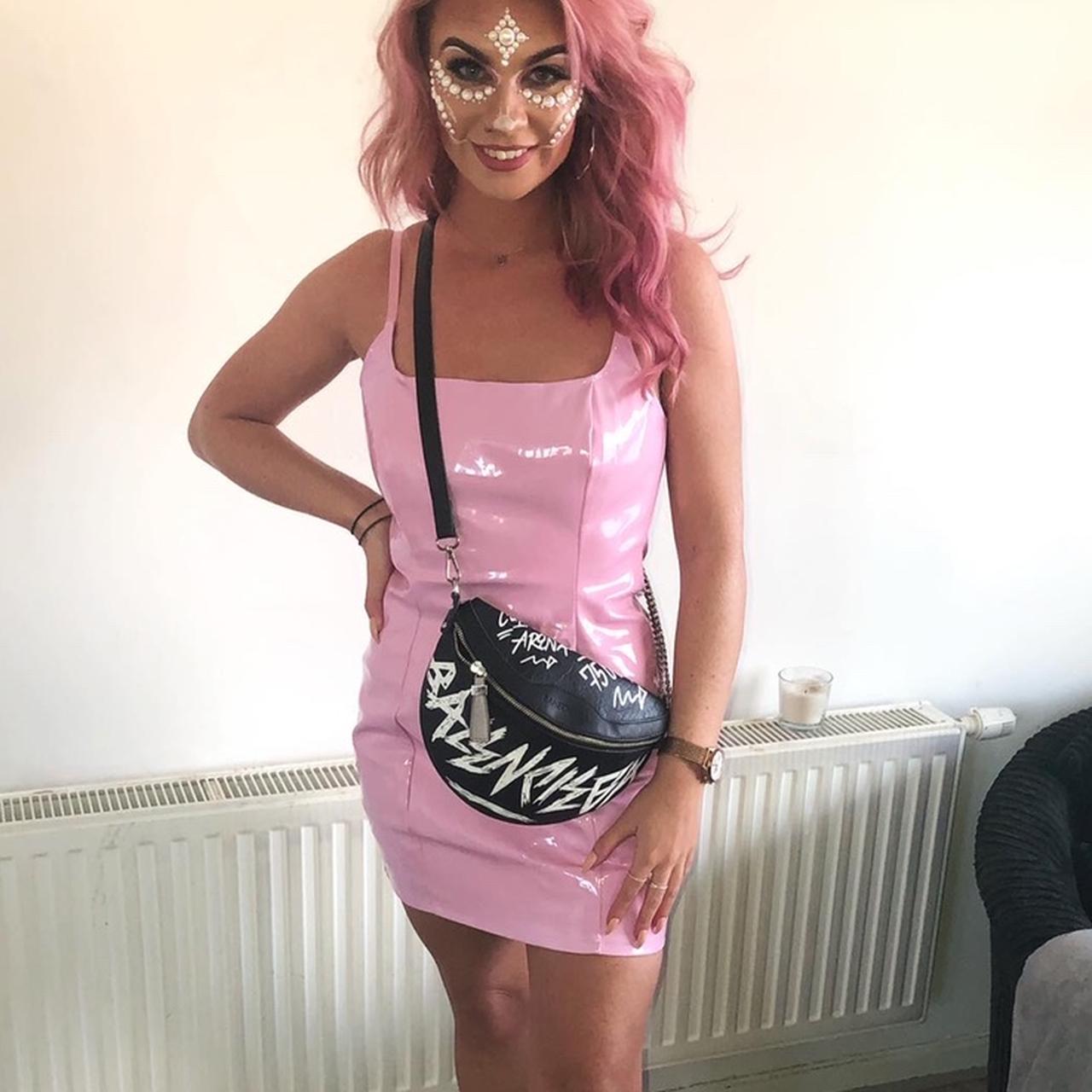 Pink pvc pu dress from PLT 💕 Size 8 - worn once - Depop