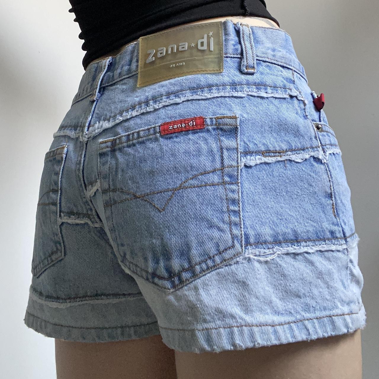 Zana Di Low Rise Patchwork Denim Shorts Size 125 Depop