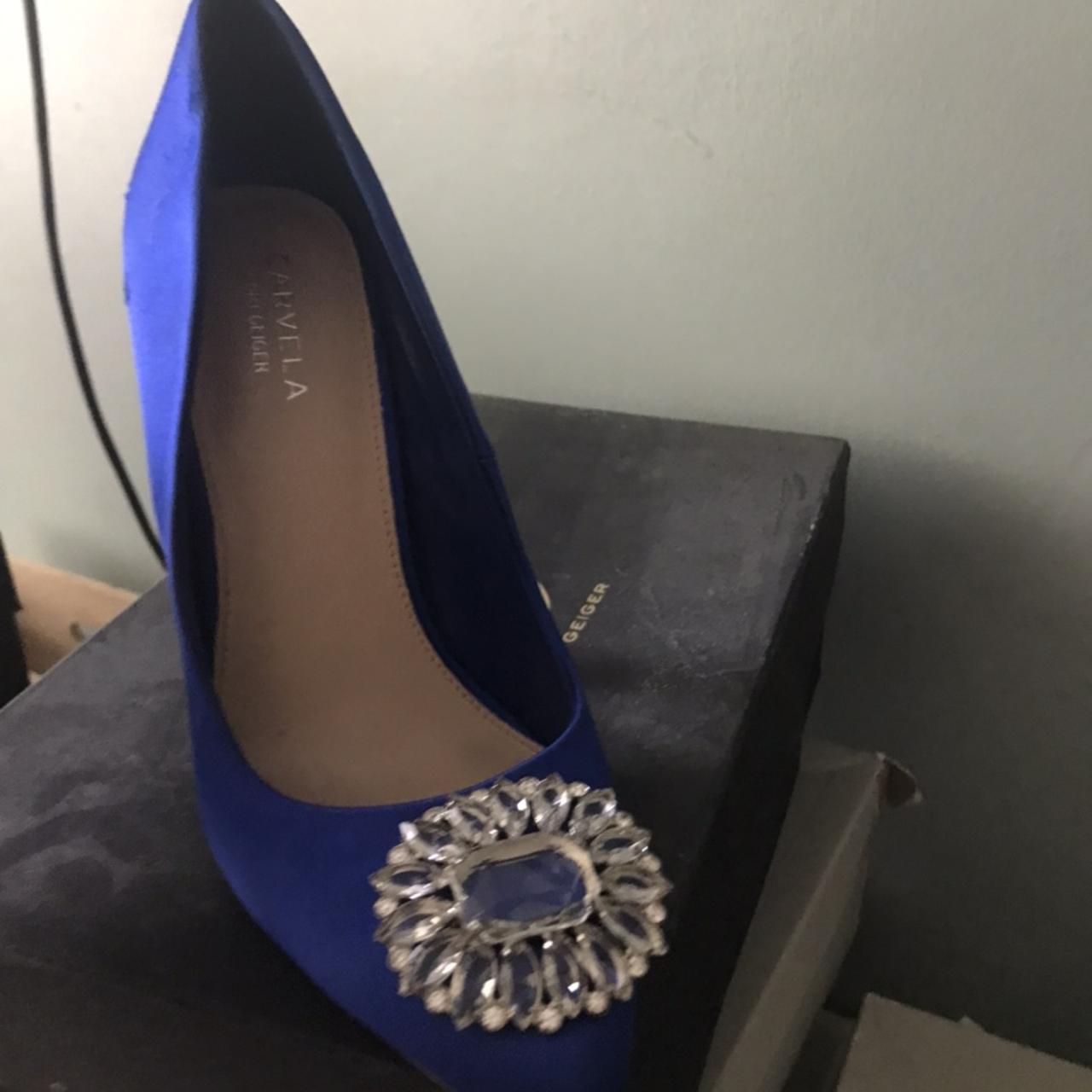 Carvela Women's Blue Courts | Depop