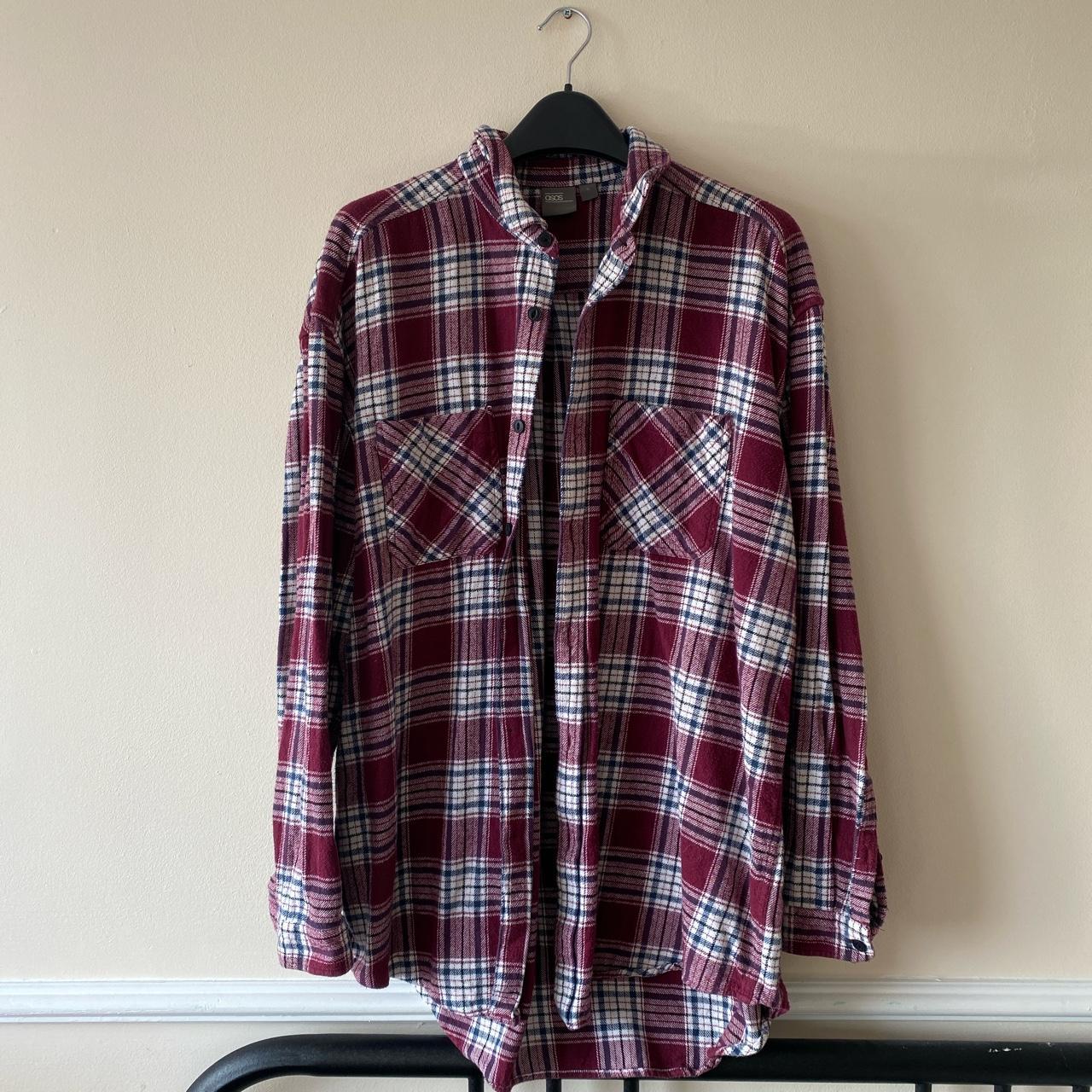 ASOS checked flannel shirt. Brushed fabric. Size XL... - Depop