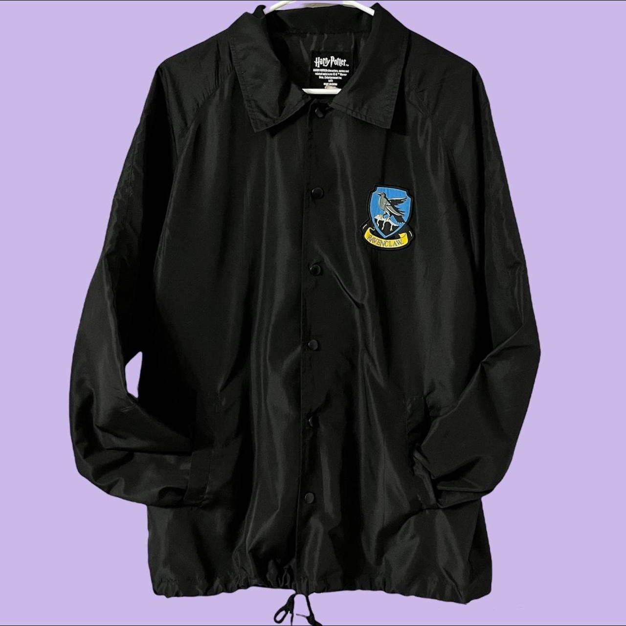 Hot Topic Men's Black and Blue Jacket | Depop