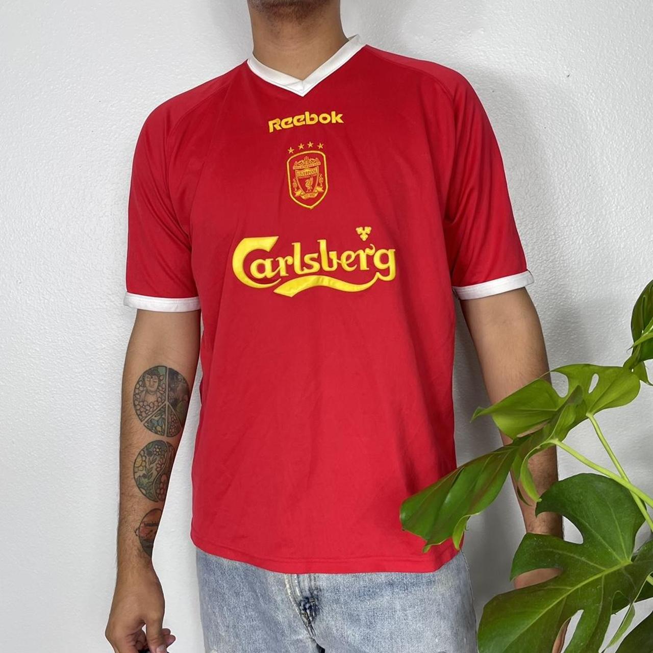 Mens Reebok Liverpool Football Club Vintage 2001... - Depop