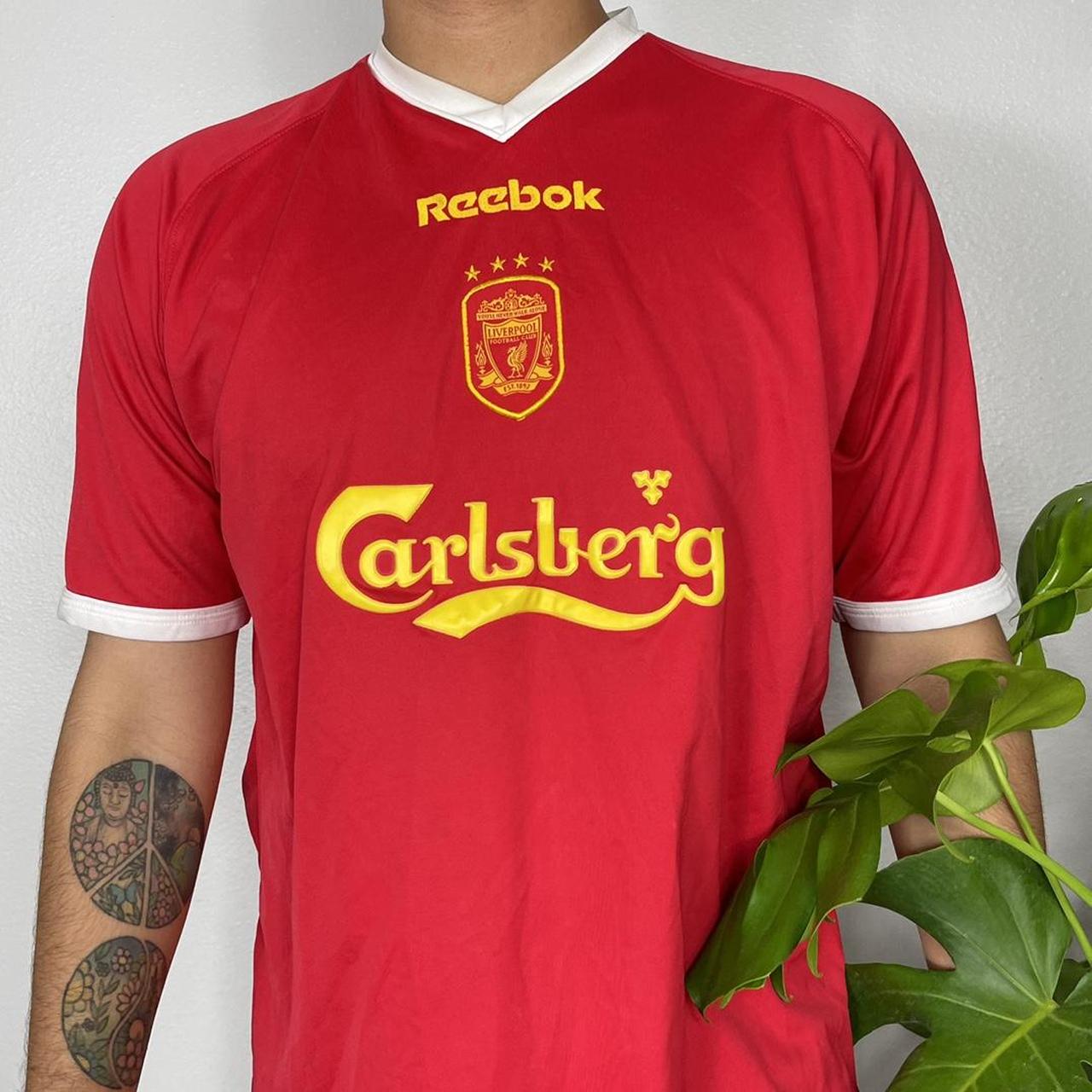 Mens Reebok Liverpool Football Club Vintage 2001... - Depop