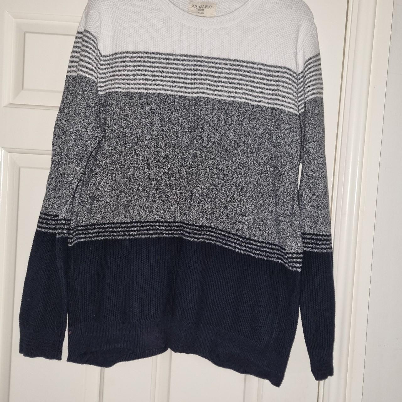 Mens Primark panel stripe jumper~Size L 100%... - Depop