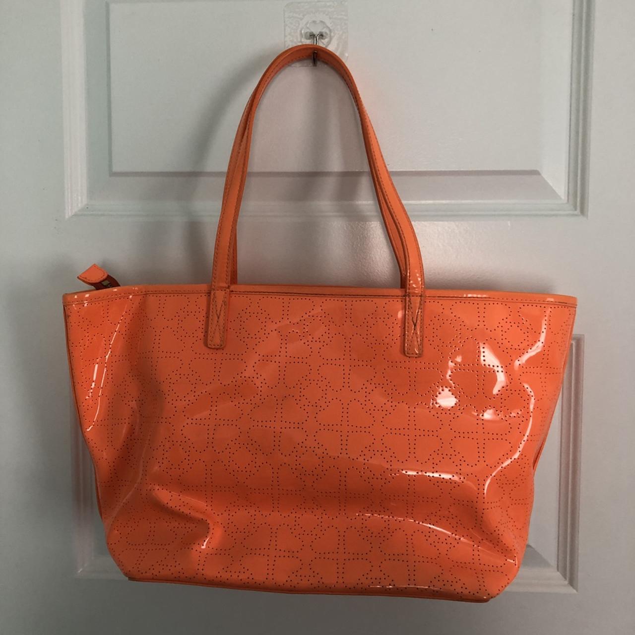 kate spade neon orange hand bag #katespade #neon... - Depop