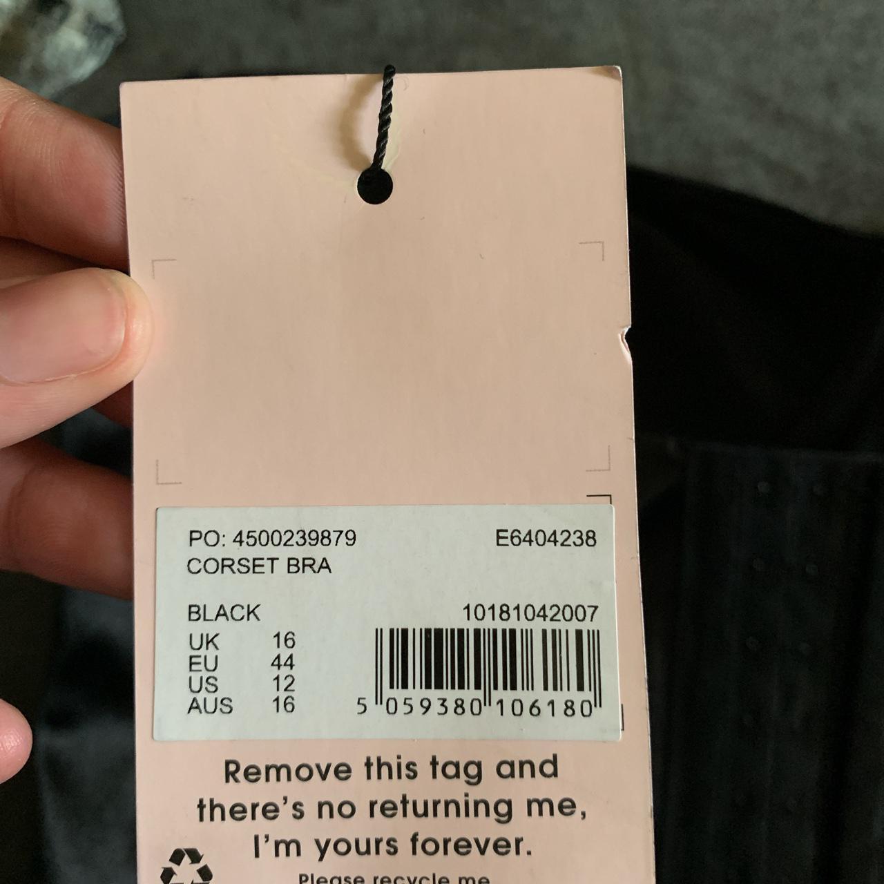 super cute black satin corset bra from missguided.... - Depop