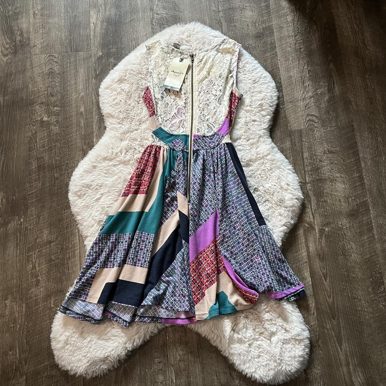 AMERICAN RAG vintage patchwork mini dress Brand new... - Depop