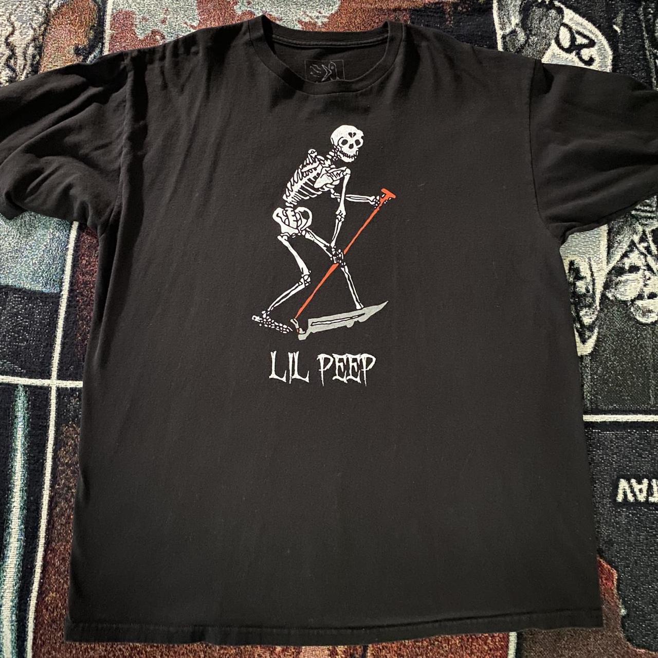 Authentic Schemaposse Lil Peep Skeleton Tee Size... - Depop