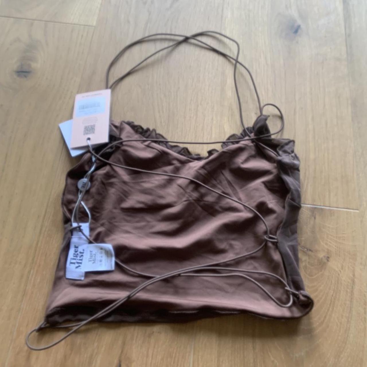 Tiger Mist Brand New Brown Backless Top With Tag On Depop
